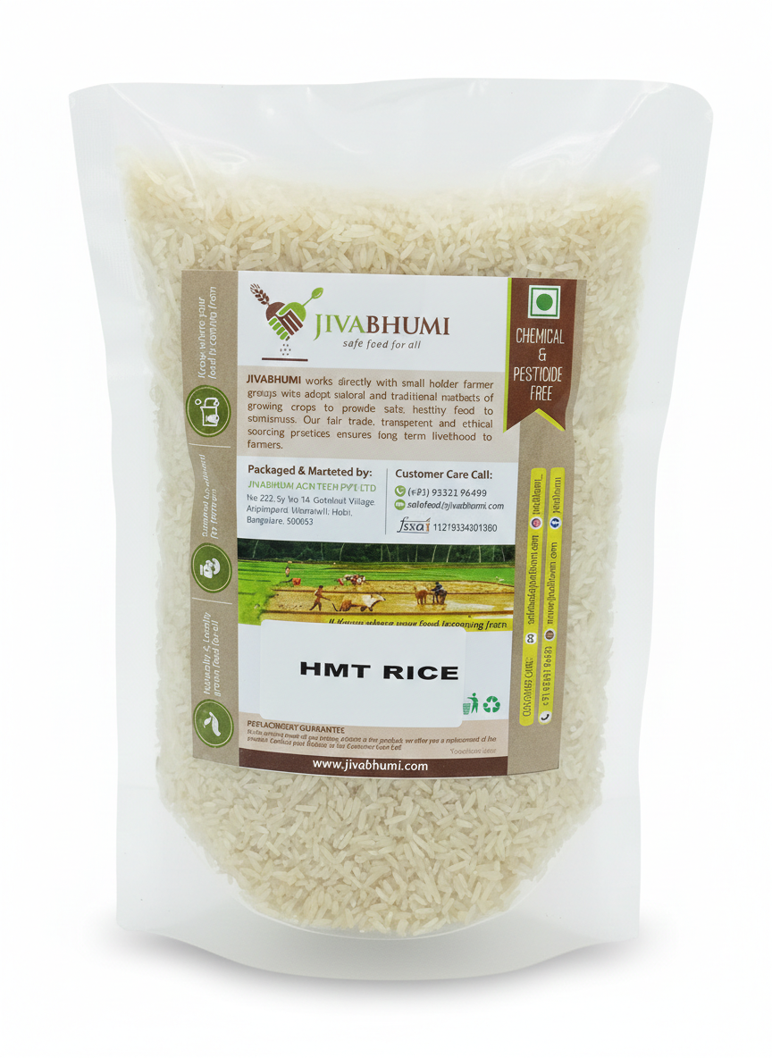 Organic HMT Rice (Single Polished) - Premium Quality Rice – Jivabhumi